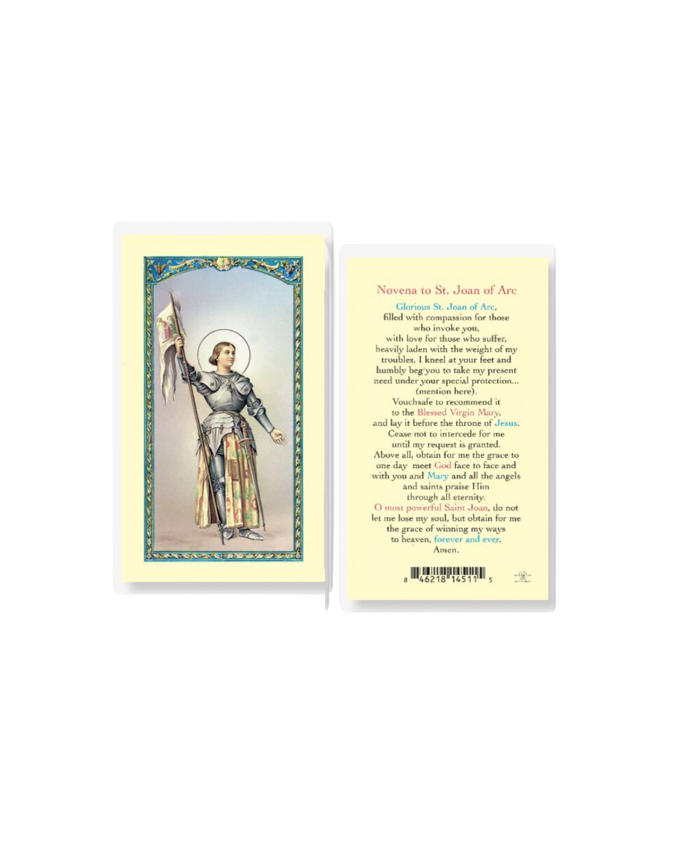 St. Joan of Arc Prayer Card – Stella Maris Readings
